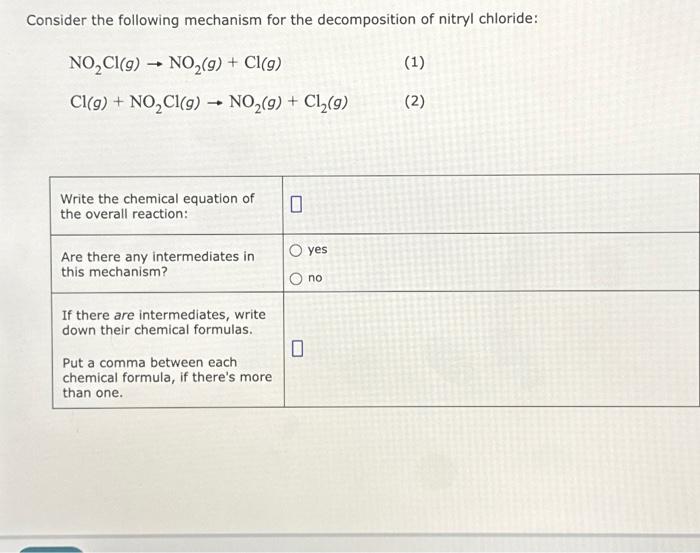 Solved Consider the following mechanism for the | Chegg.com