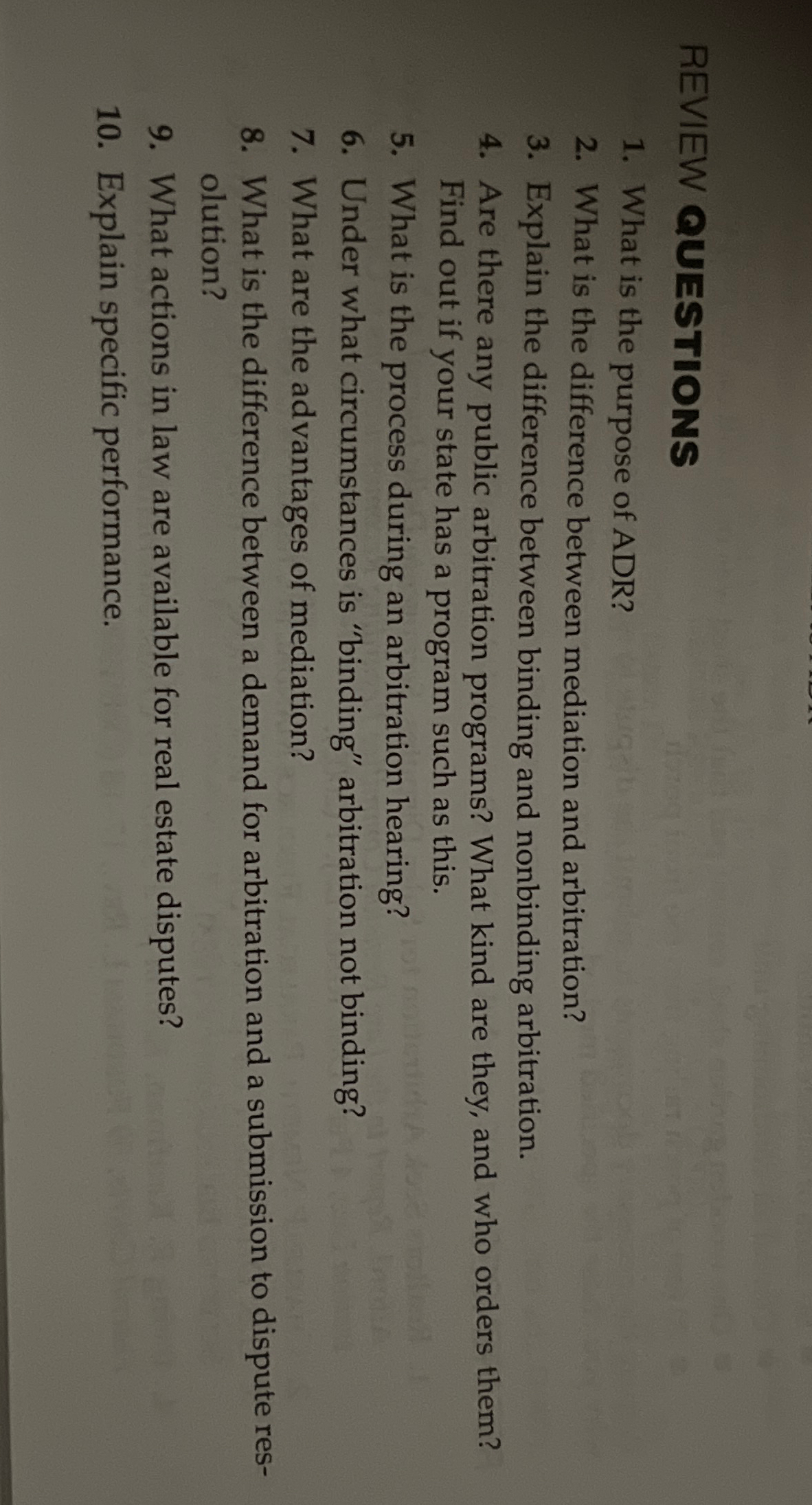 Solved Review Questionswhat Is The Purpose Of Adrwhat Is