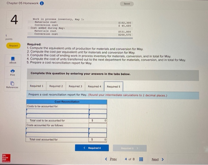Solved Chapter 05 Homework Help Save Builder Products, Inc., | Chegg.com