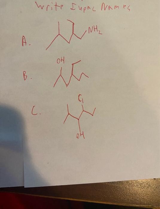 Solved Write Inpac Names | Chegg.com