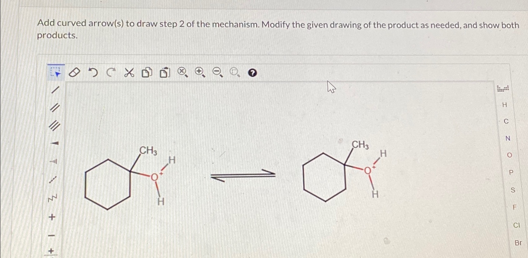 Solved Add curved arrow(s) ﻿to draw step 2 ﻿of the | Chegg.com