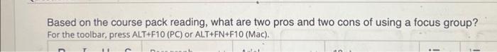 Solved Based on the course pack reading, what are two pros | Chegg.com