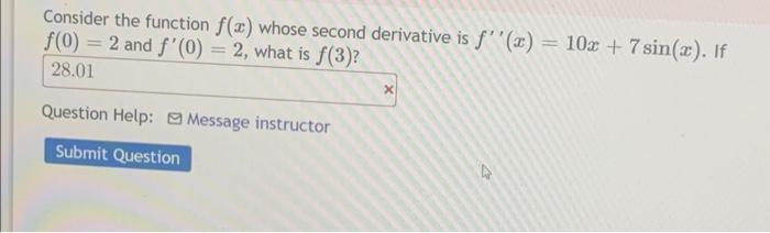 Solved Consider the function f(x) whose second derivative is | Chegg.com