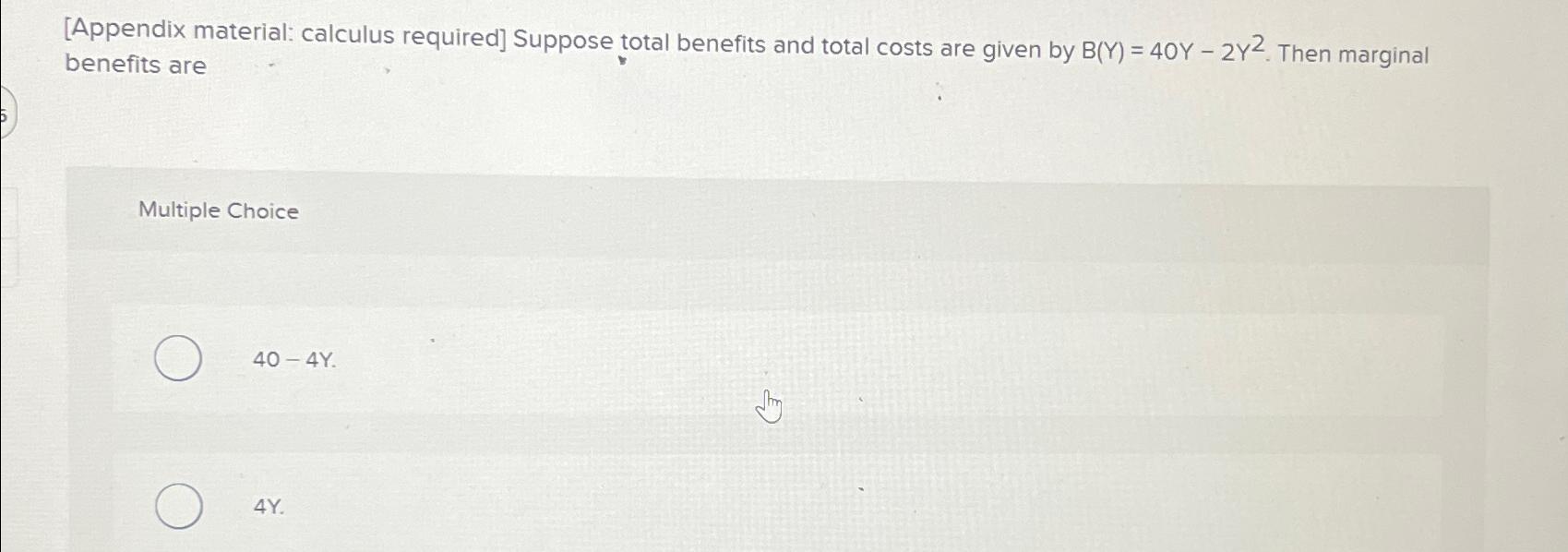 Solved [Appendix material: calculus required] ﻿Suppose total | Chegg.com