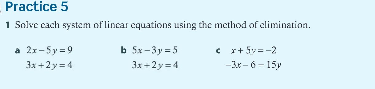 Solved Practice 51 ﻿solve Each System Of Linear Equations 3071