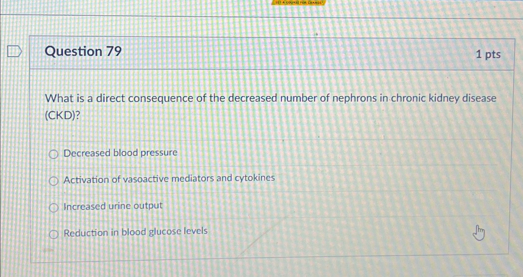 Solved Question 791 ﻿ptsWhat is a direct consequence of the | Chegg.com
