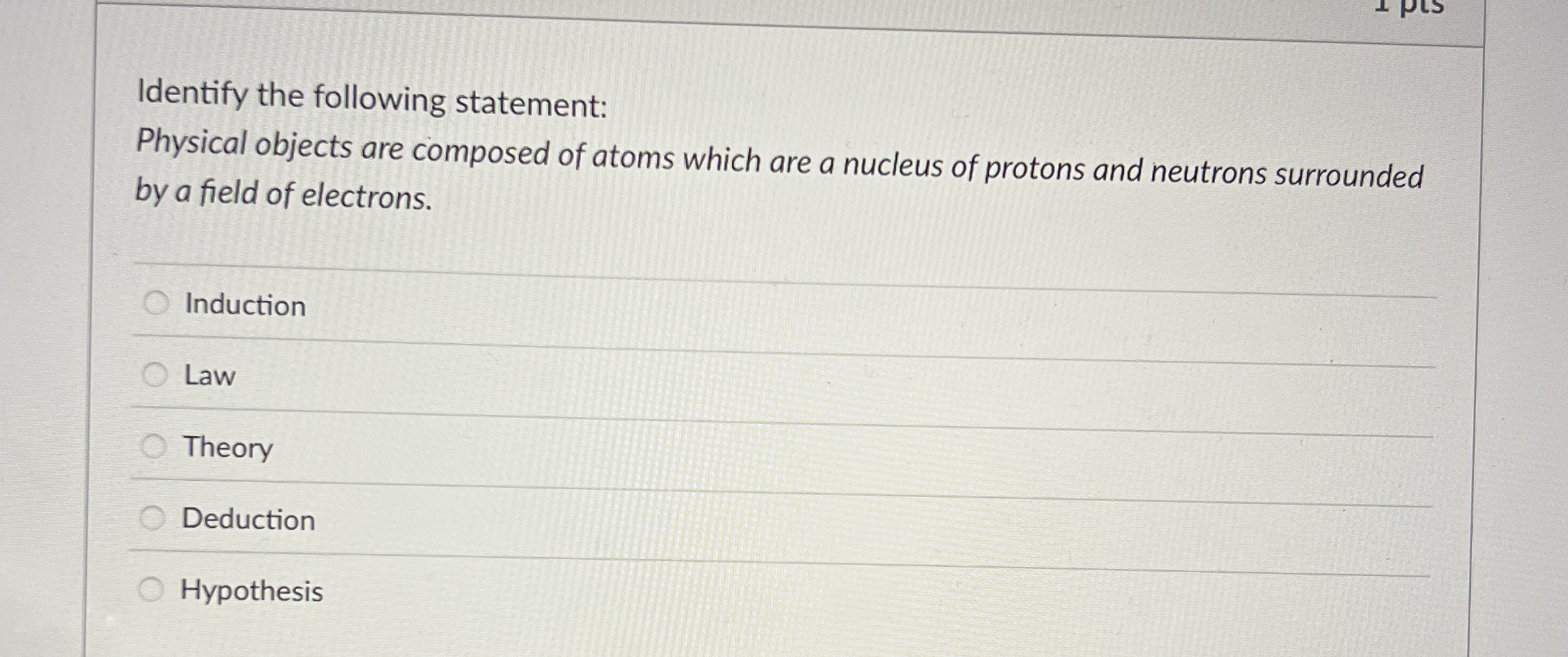 Solved Identify the following statement:Physical objects are | Chegg.com