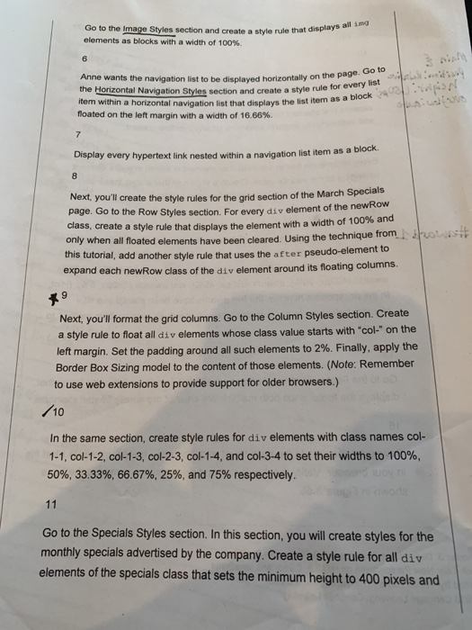 Solved 6 Anne wants the navigation list to be displayed | Chegg.com