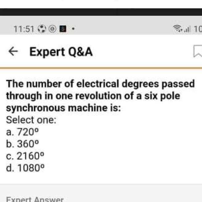 Solved Expert Q&AThe number of electrical degrees passed | Chegg.com