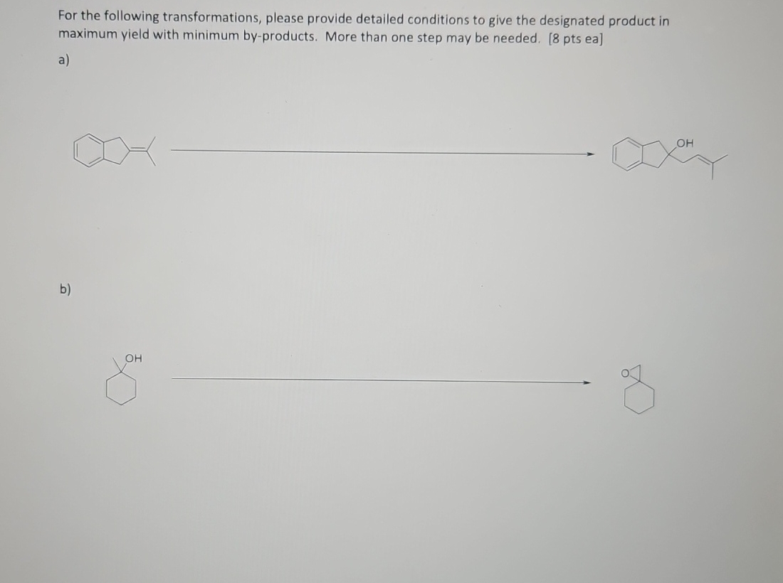 Solved by an EXPERT For the following transformations, please provide | Chegg.com