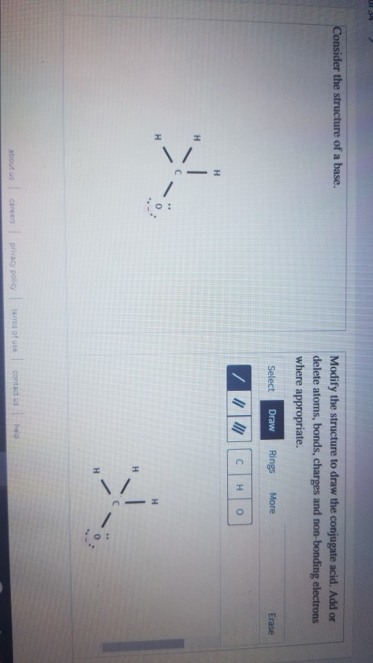 Solved 34 Consider the structure of a base. Modify the | Chegg.com