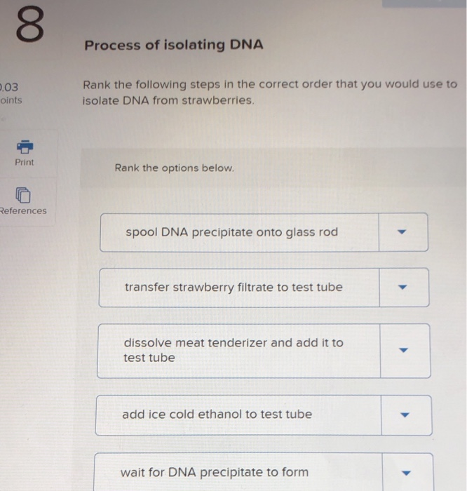 Solved Purpose of NaCl 7 In the DNA isolation process, cells | Chegg.com