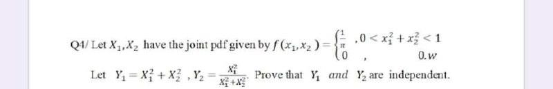 Solved Q4/ Let X, X, have the joint pdf given by f(x1,x2)=3 | Chegg.com