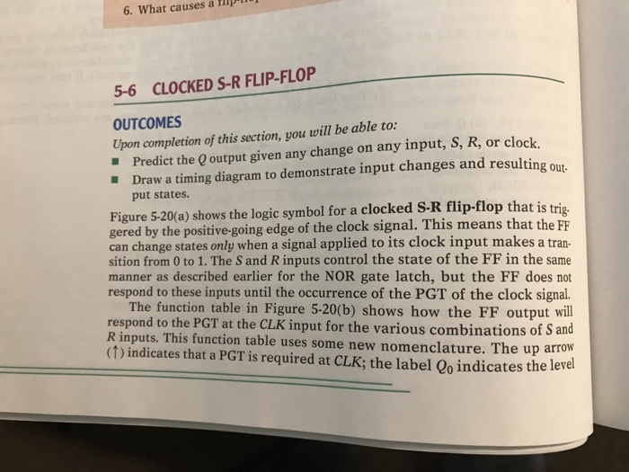 Solved B 5-8. Apply the S, R, and CLK waveforms of Figure | Chegg.com
