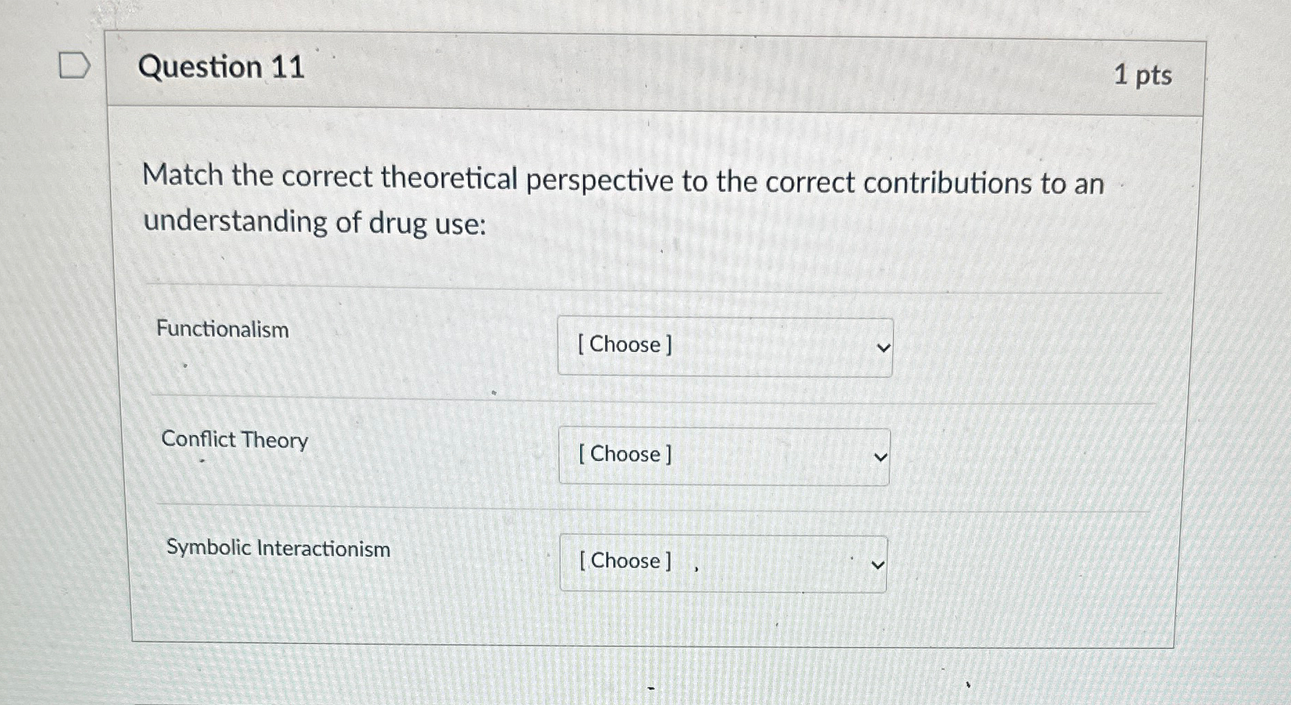 Solved Question 111 ﻿ptsMatch the correct theoretical | Chegg.com