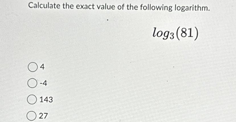 Solved Calculate the exact value of the following | Chegg.com