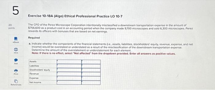 Solved Exercise 10-16A (Algo) Using JIT to minimize waste | Chegg.com