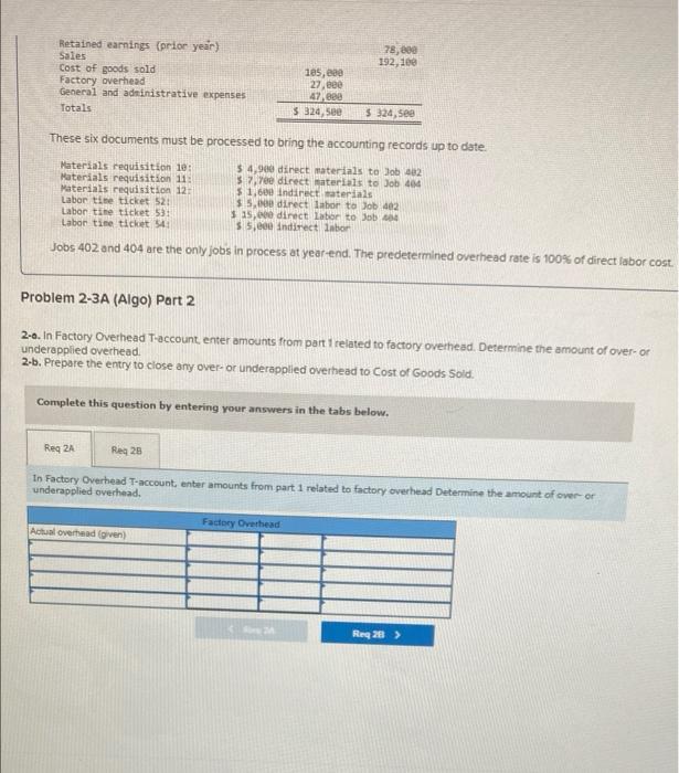 Solved Required Information Problem 2-3A (Algo) Computing | Chegg.com