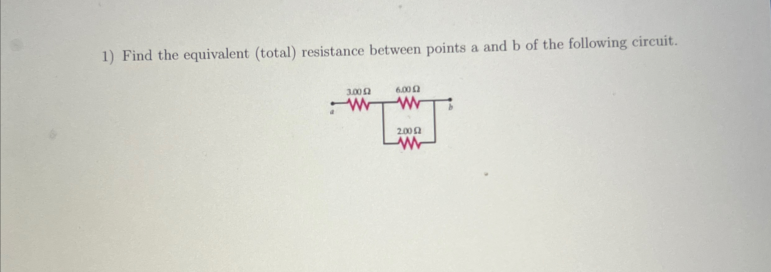 Solved Find the equivalent (total) ﻿resistance between | Chegg.com