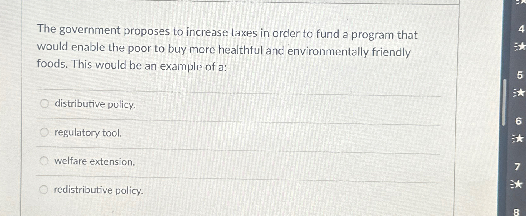 Solved The government proposes to increase taxes in order to | Chegg.com