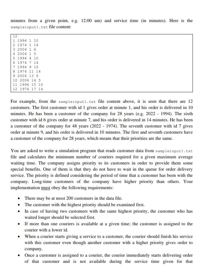 Solved In this task, you are supposed to implement a Java | Chegg.com