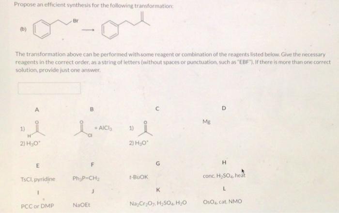 Solved Propose an efficient synthesis for the following | Chegg.com