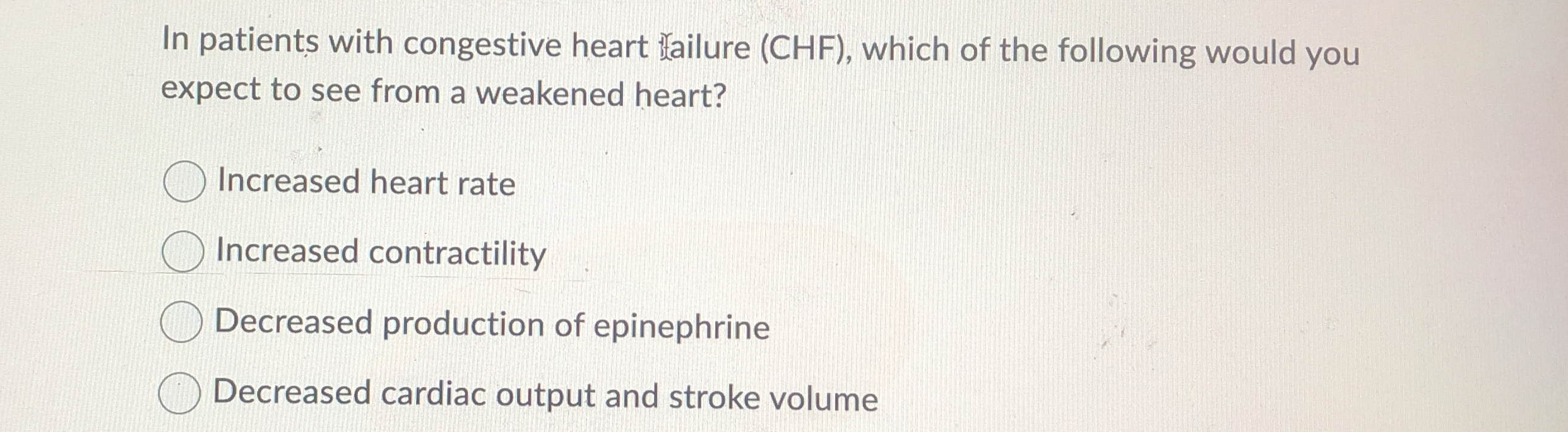 Solved In patients with congestive heart $ailure (CHF), | Chegg.com
