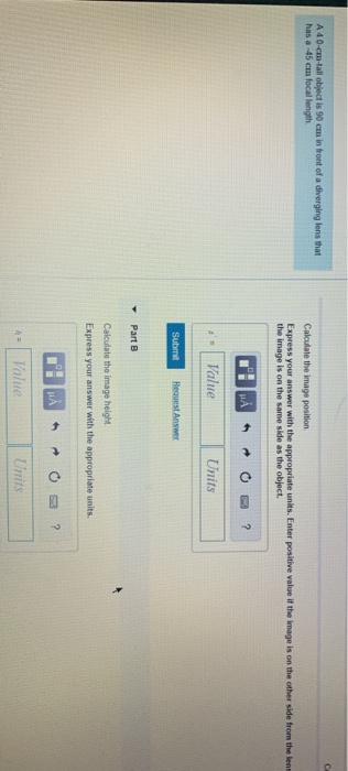 Solved C A 40-cm-tall object is 90 cm in front of a | Chegg.com