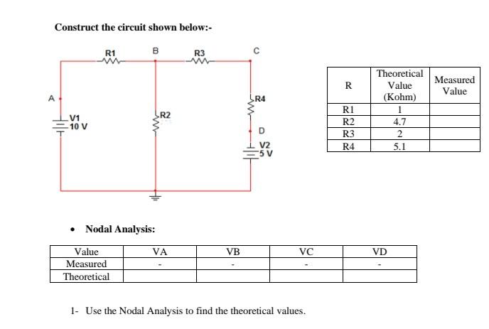 Solved use nodal analysis to find VA , VB , VC ,VD ?? | Chegg.com