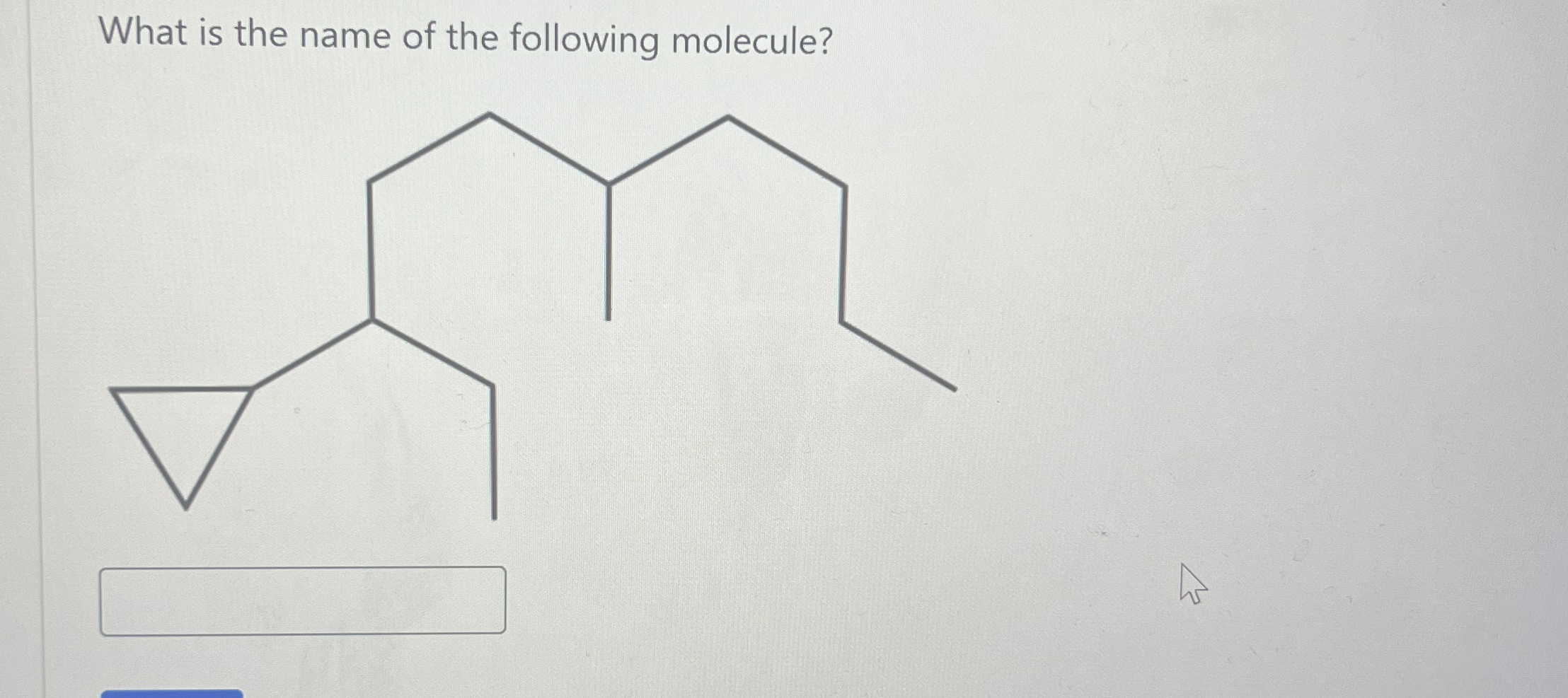 Solved What is the name of the following molecule? | Chegg.com