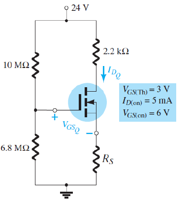 Solved Calculate the VD, ﻿VGSQ and IDQ values in the | Chegg.com