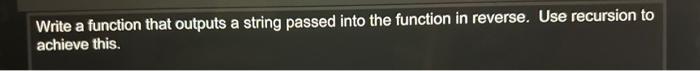 Convert the following function to use Recursion | Chegg.com