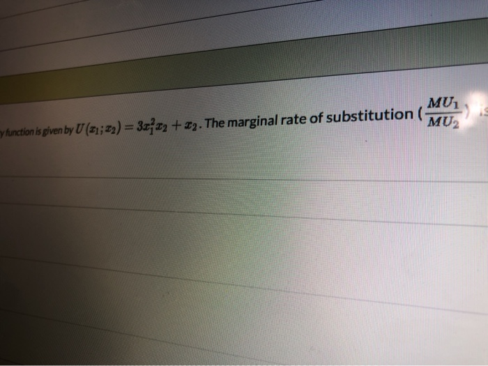 Solved MUL MU2 y function is given by U (71;72) = 32;22 +29. | Chegg.com