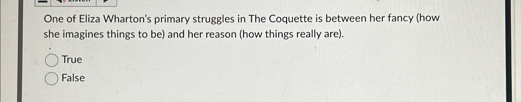 Solved One of Eliza Wharton's primary struggles in The | Chegg.com