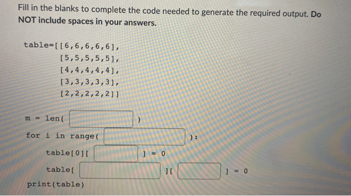 Solved Complete the code below to fill only the elements in | Chegg.com