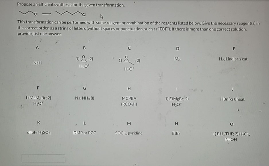 Solved Propose an efficient synthesis for the given | Chegg.com