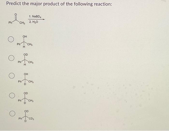 Solved Predict the major product of the following reaction: | Chegg.com