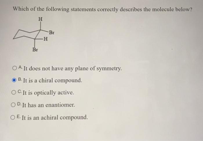 Solved Which of the following statements correctly describes | Chegg.com