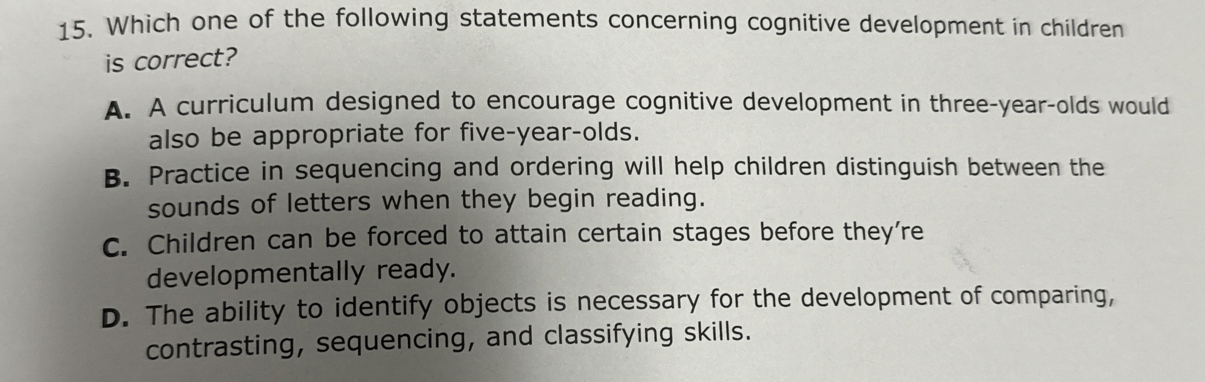 Solved Which one of the following statements concerning | Chegg.com