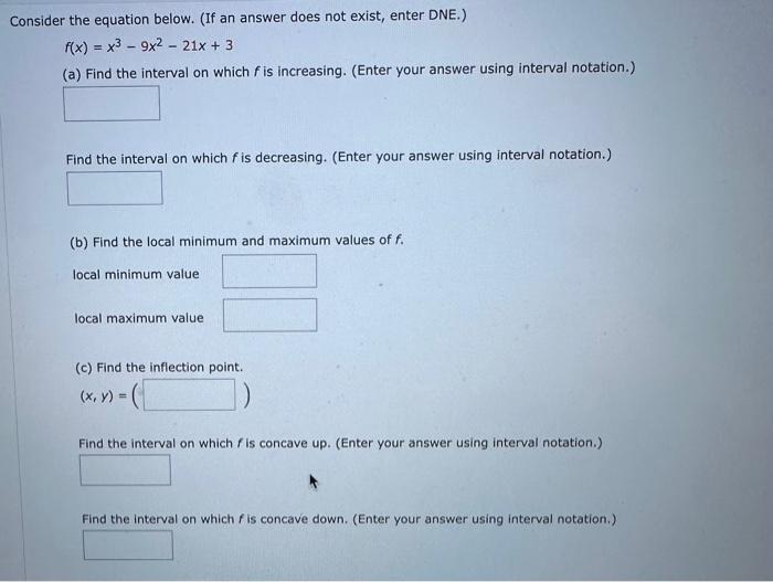 Solved Consider the equation below. (If an answer does not | Chegg.com