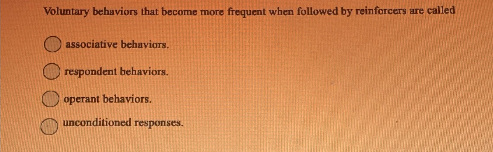 Solved Voluntary behaviors that become more frequent when | Chegg.com