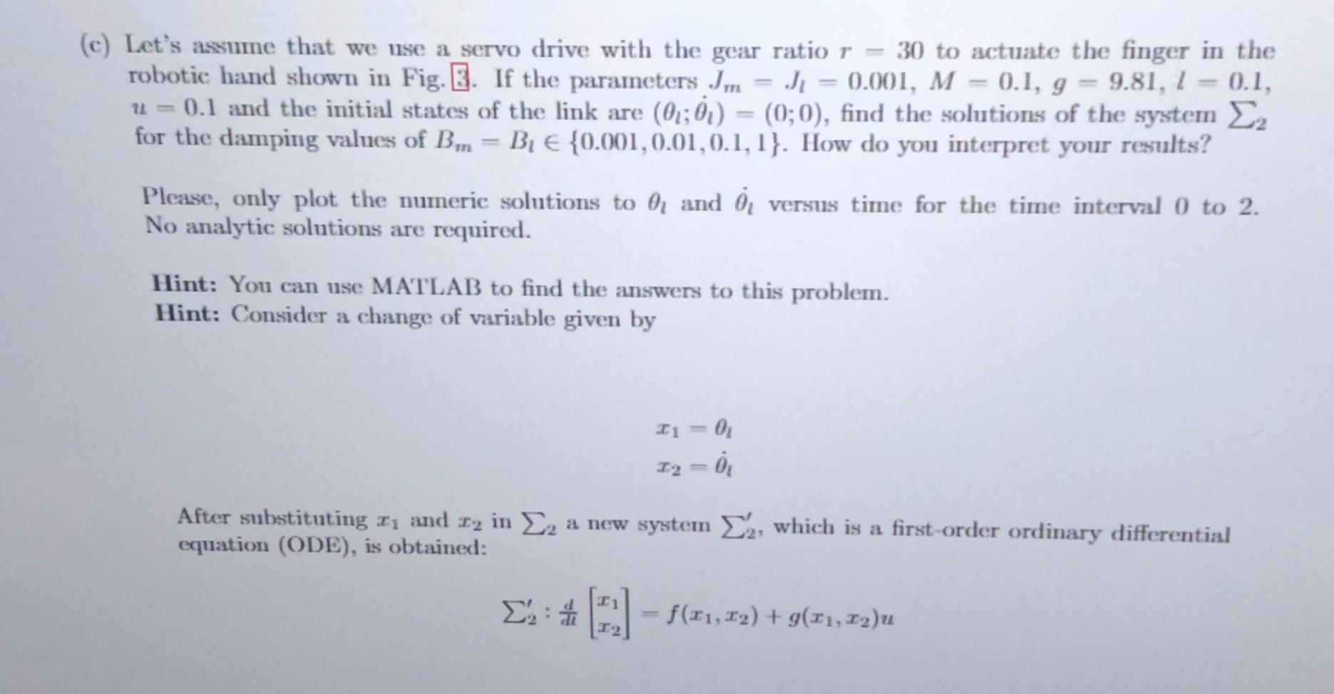 Figure 1: Rotating a link with an actuator. (b) | Chegg.com