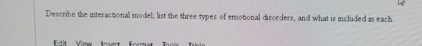 Solved Describe the interactional model, list the three | Chegg.com