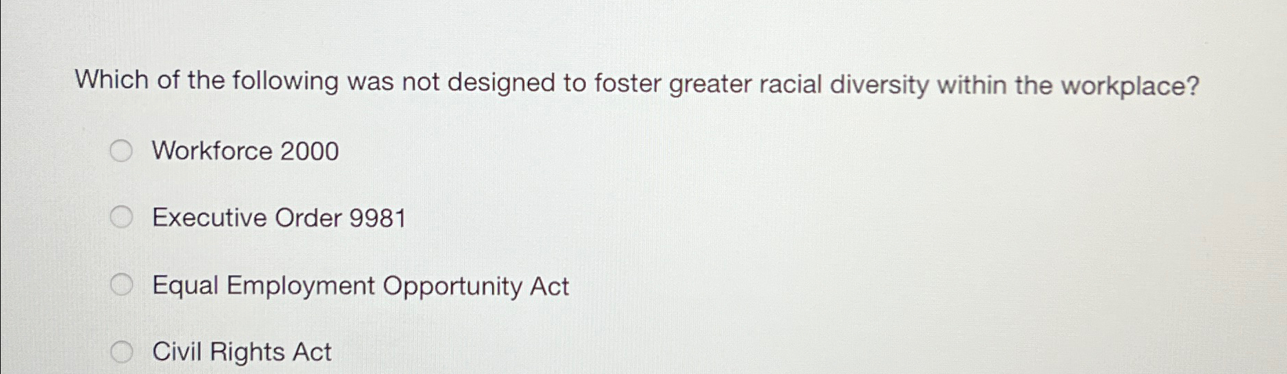 Solved Which of the following was not designed to foster | Chegg.com