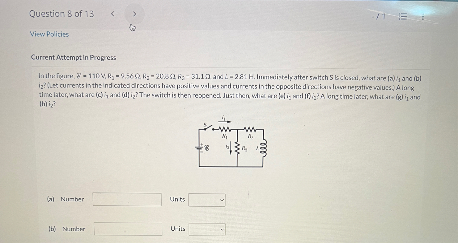 Solved Question 8 ﻿of 13View PoliciesCurrent Attempt in | Chegg.com
