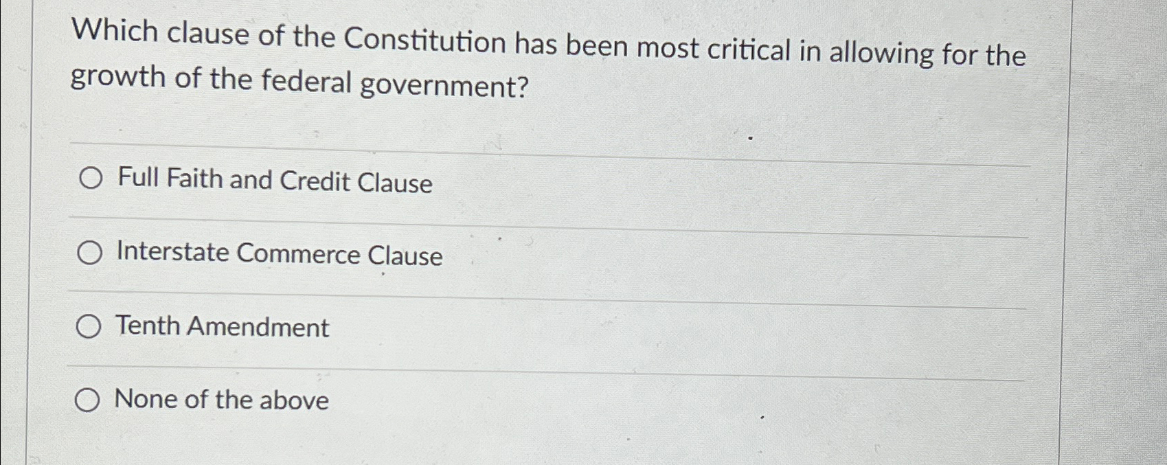 Solved Which clause of the Constitution has been most | Chegg.com