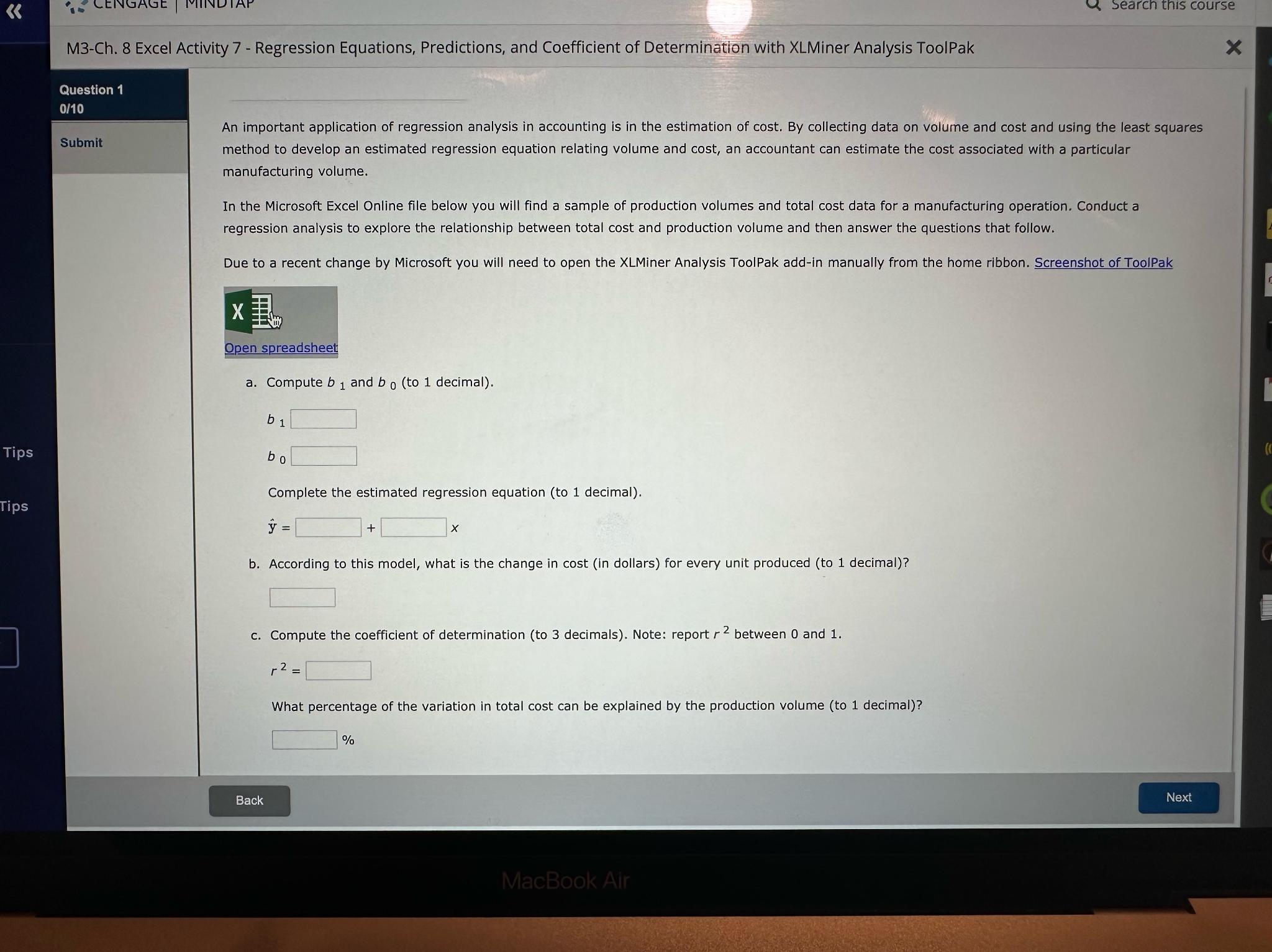 Solved M3-Ch. 8 ﻿Excel Activity 7 - ﻿Regression Equations, | Chegg.com