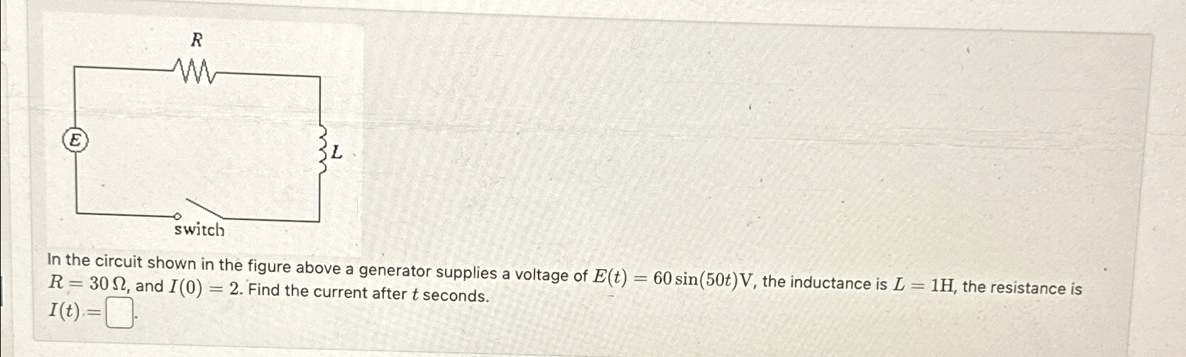 Solved In the circuit shown in the figure above a generator | Chegg.com