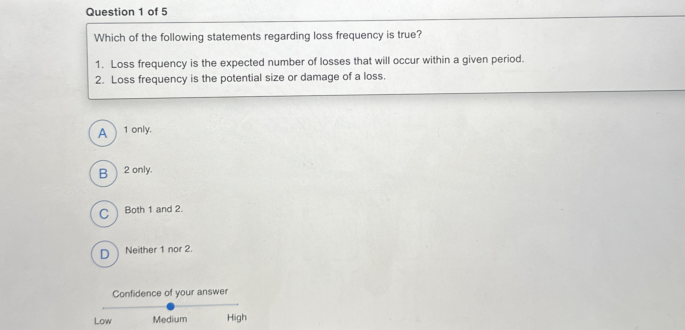 Solved Question 1 ﻿of 5Which of the following statements | Chegg.com
