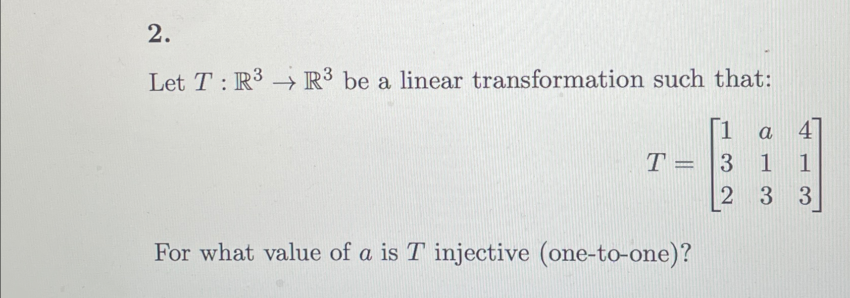 Solved Let T:R3→R3 ﻿be a linear transformation such | Chegg.com
